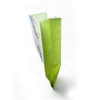 China Green Flat Bottom Paper Bag Micro Perforated Breathable Bread Bags Customized With Window for sale