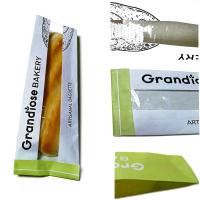 China Green Flat Bottom Paper Bag Micro Perforated Breathable Bread Bags Customized With Window for sale