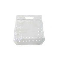 China Customized Ventilated Plastic Bags Biodegradable Clear Vegetable Bags With Die Cut Handle for sale
