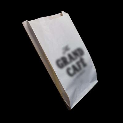 China Food Grade Paper Bakery Bag White Paper Pastry Bags Tear Resistant for sale