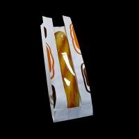China Waterproof Flat Bottom Paper Bag Grease Resistant Baguette Bread Bags White for sale