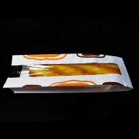 China Waterproof Flat Bottom Paper Bag Grease Resistant Baguette Bread Bags White for sale