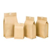 China Customized Food Stand Up Pouch Moisture Proof Kraft Paper Zipper Pouches Resealable for sale