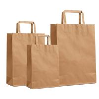China Tear Resistant Customized Paper Bags Versatile Brown Kraft Shopping Bags Eco Friendly for sale