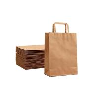 China Tear Resistant Customized Paper Bags Versatile Brown Kraft Shopping Bags Eco Friendly for sale