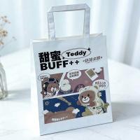China Custom Printed White Paper Shopping Bags Recyclable White Paper Gift Bags for sale