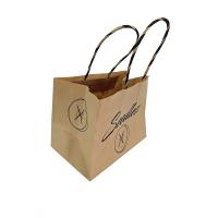 China Matte / Glossy Kraft Paper Shopping Bags Biodegradable Heavy Duty Brown Paper Bags for sale