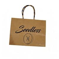 China Matte / Glossy Kraft Paper Shopping Bags Biodegradable Heavy Duty Brown Paper Bags for sale