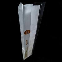 China White Flat Bottom Paper Bag Durable Satchel Paper Bags With Window for sale