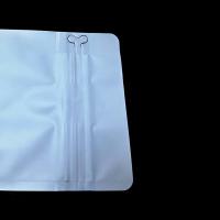 China Food Grade Plastic Coffee Bag White Zipper Coffee Bags Moisture Proof for sale