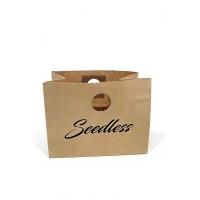 China Eco Friendly Die Cut Bag Biodegradable Kraft Paper Shopping Bag Recyclable for sale