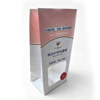 China Custom Printed Square Bottom Paper Bag Waterproof Coated Paper Window Bags Recyclable for sale