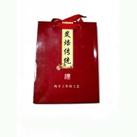 China Red Art Paper Bags Reusable Heavy Duty Paper Bags Customized With PP Handle for sale