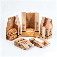 China Moisture Resistant Window Paper Bags Eco Friendly Kraft Paper Bread Bag Greaseproof for sale