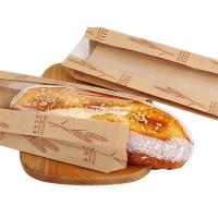 China Tear Resistant Kraft Baguette Bags Customized Kraft Paper Bread Bags Recyclable for sale