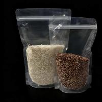 China Lightweight Heavy Duty Clear Plastic Bags Airtight Stand Up Food Storage Bags for sale