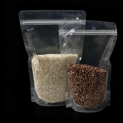 China Lightweight Heavy Duty Clear Plastic Bags Airtight Stand Up Food Storage Bags for sale