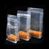 China Food Grade Square Bottom Bag Resealable Clear Ziplock Bags For Nuts Snack Dry Food for sale