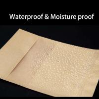 China Durable Kraft Paper Stand Up Pouches Odor Barrier Resealable Ziplock Bags Food Grade for sale