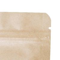 China Durable Kraft Paper Stand Up Pouches Odor Barrier Resealable Ziplock Bags Food Grade for sale