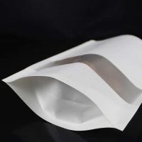 China Food Grade Stand Up Kraft Pouch White Resealable Zipper Bag Eco Friendly For Nuts for sale