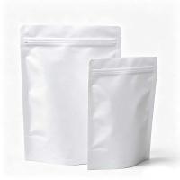 China Lightproof Stand UP Pouch Food Grade Resealable Zipper Pouches White for sale