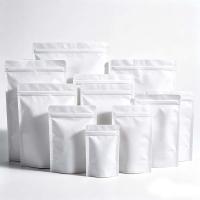 China Lightproof Stand UP Pouch Food Grade Resealable Zipper Pouches White for sale