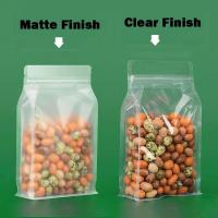 China Frosted Plastic Stand Up Pouch Eight Side Seal Plastic Pouch Resealable for sale