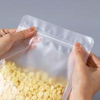 China Frosted Plastic Stand Up Pouch Eight Side Seal Plastic Pouch Resealable for sale