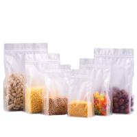 China Frosted Plastic Stand Up Pouch Eight Side Seal Plastic Pouch Resealable for sale