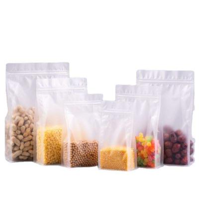China Frosted Plastic Stand Up Pouch Eight Side Seal Plastic Pouch Resealable for sale