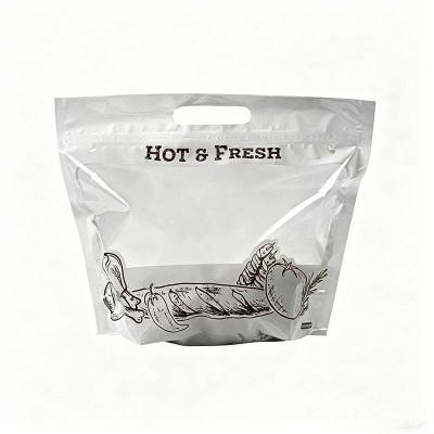 China Custom Printed Rotisserie Chicken Bag Greaseproof Microwave Safe Bag For Rotisserie Packaging for sale