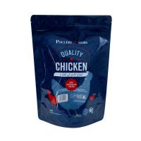 China Food Safe Hot Chicken Bag Durable Zipper Plastic Bags Resealable For Deli Restaurant Use for sale
