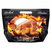 China Food Safe Hot Chicken Bag Durable Zipper Plastic Bags Resealable For Deli Restaurant Use for sale