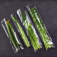 China Food Grade Recyclable Plastic Bag Clear Plastic Vegetable Bag With Vent Holes for sale