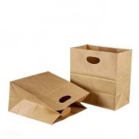 China Recyclable Kraft Take Out Bags Eco Friendly Take Away Paper Bags Customizable for sale