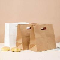 China Recyclable Kraft Take Out Bags Eco Friendly Take Away Paper Bags Customizable for sale
