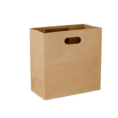 China Recyclable Kraft Take Out Bags Eco Friendly Take Away Paper Bags Customizable for sale