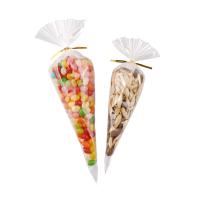 China Resealable Plastic Bread Bag Food Grade Clear Triangle Cellophane Bags Lightweight for sale