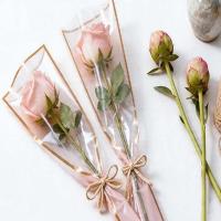 China High Transparency Single Flower Sleeve OPP / CPP Triangle Clear Bags for sale