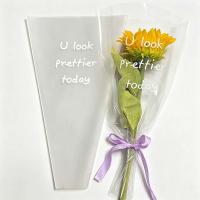 China High Transparency Single Flower Sleeve OPP / CPP Triangle Clear Bags for sale