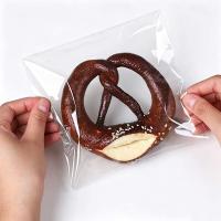 China Greaseproof Plastic Bread Bag Clear Self Adhesive OPP Bag Customizable for sale
