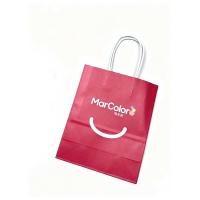 China Red Custom Kraft Paper Bags Eco Friendly Kraft Gift Bags Sturdy for sale