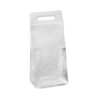 China Portable Die Cut Bag Resealable Stand Up Paper Bags With Die Cut Handle for sale