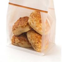 China Eco Friendly Plastic Bread Bag Breathable Custom Printed Tin Tie Bags White With Clear Window for sale