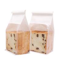 China Food Grade Window Bread Bag Brown / White Kraft Tin Tie Bags for sale