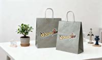 China Versatile Kraft Paper Handle Bags Reusable Kraft Paper Bags With Twisted Handles for sale