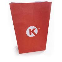 China Recyclable Window Paper Bags Red Kraft Paper Bag With Clear Window for sale