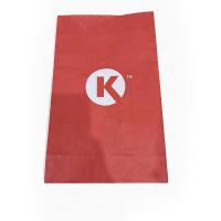 China Recyclable Window Paper Bags Red Kraft Paper Bag With Clear Window for sale