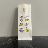 China Custom Printed Satchel Paper Bag Durable Bread Paper Packaging Food Grade for sale